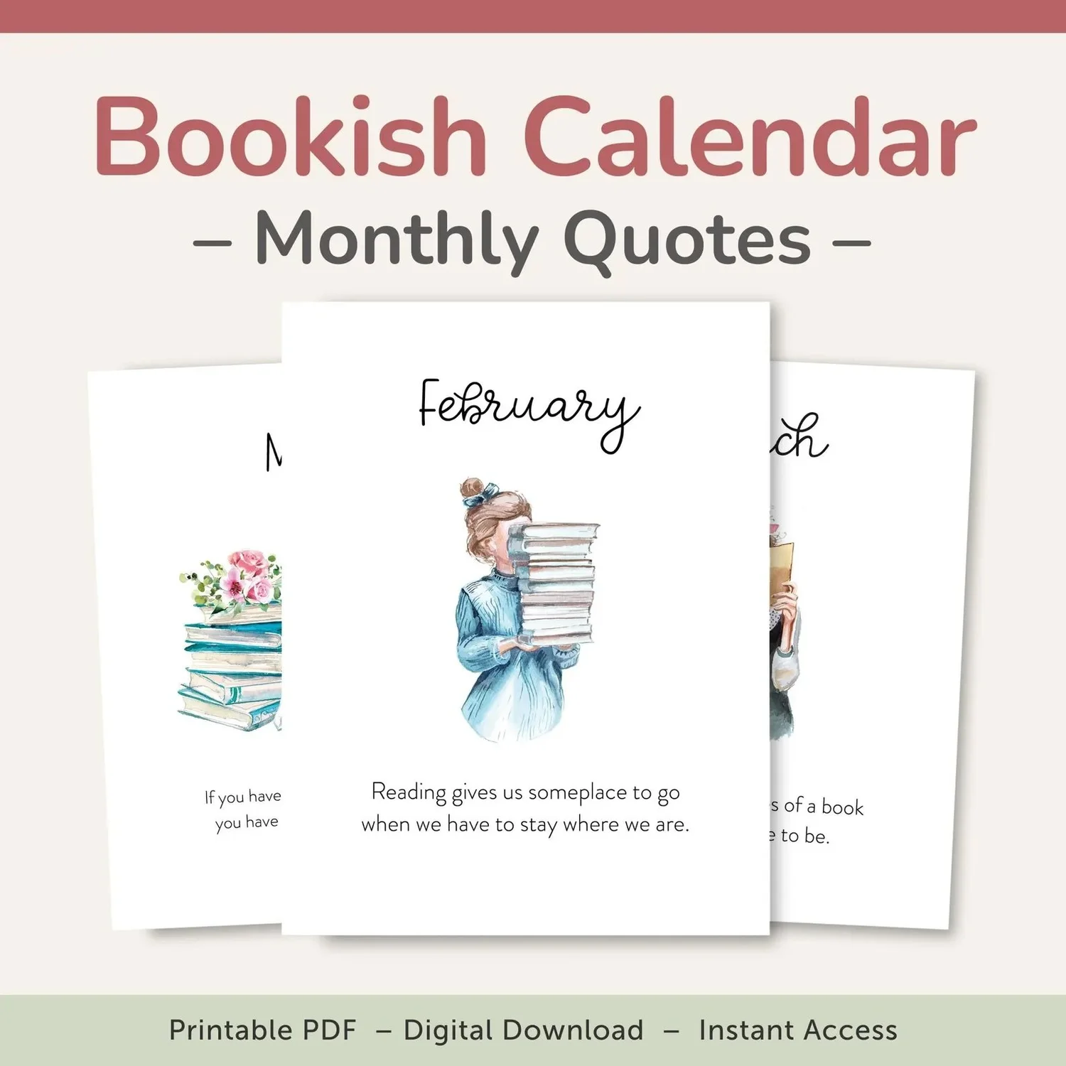 Bookish Calendar 2025 — On Book Street