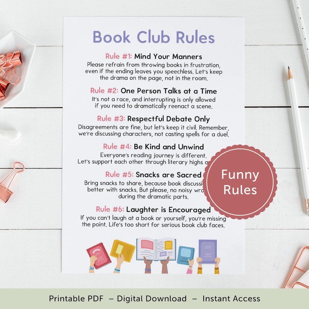 Thriller Book Club Rules — On Book Street