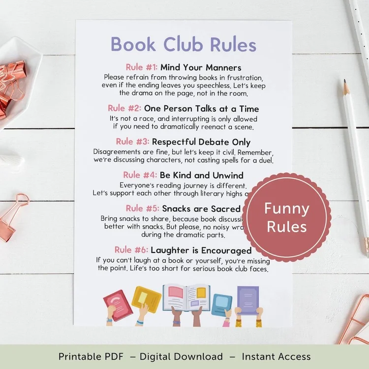 Thriller Book Club Rules — On Book Street