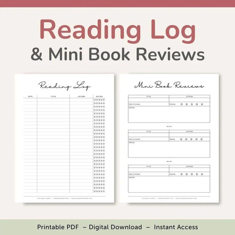 Daily Writing Tracker Printable — On Book Street