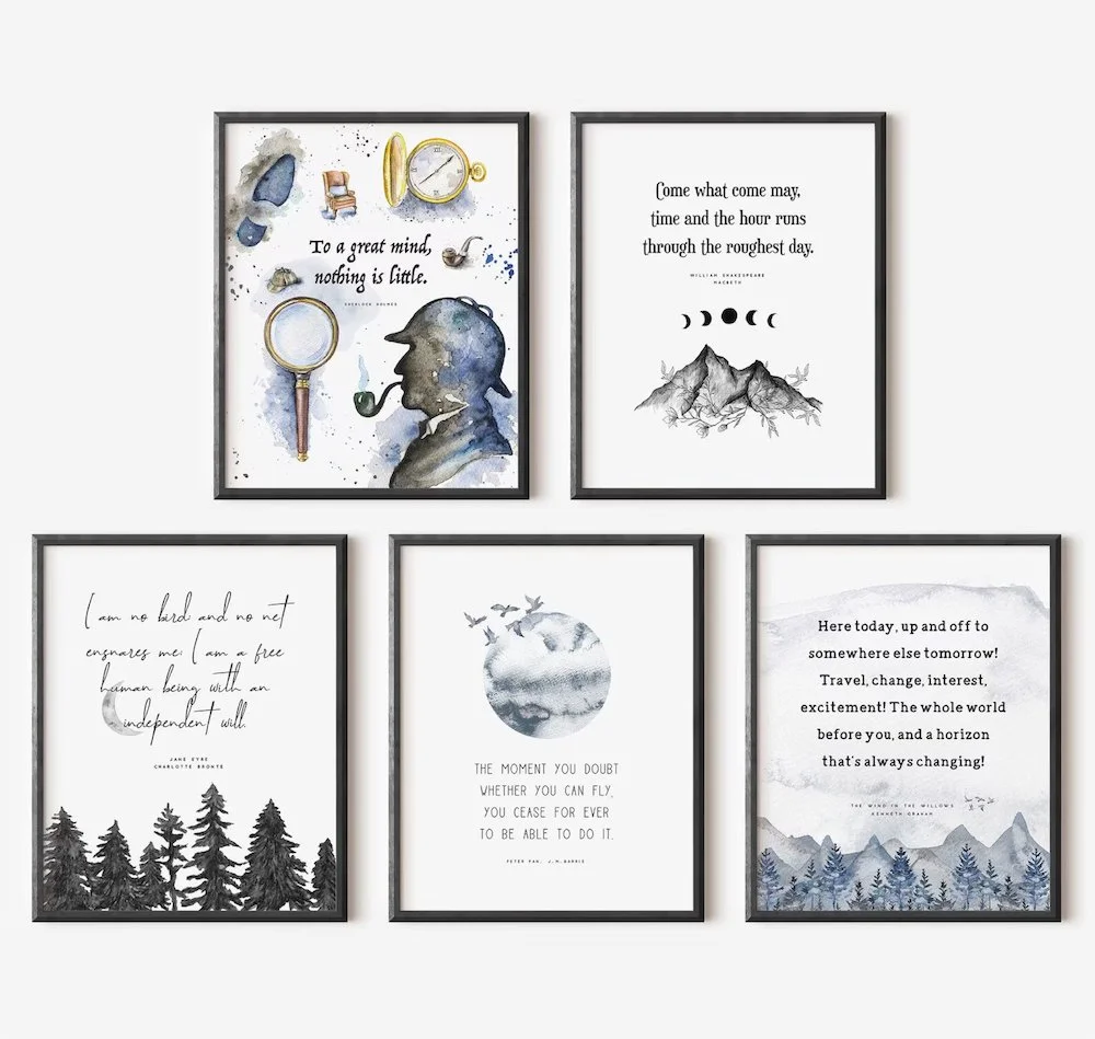 Jane Austen Print Set — On Book Street