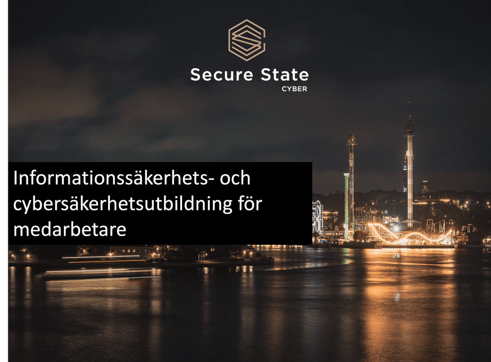 E-learning i Informationssäkerhet för er organisation — Secure State Cyber