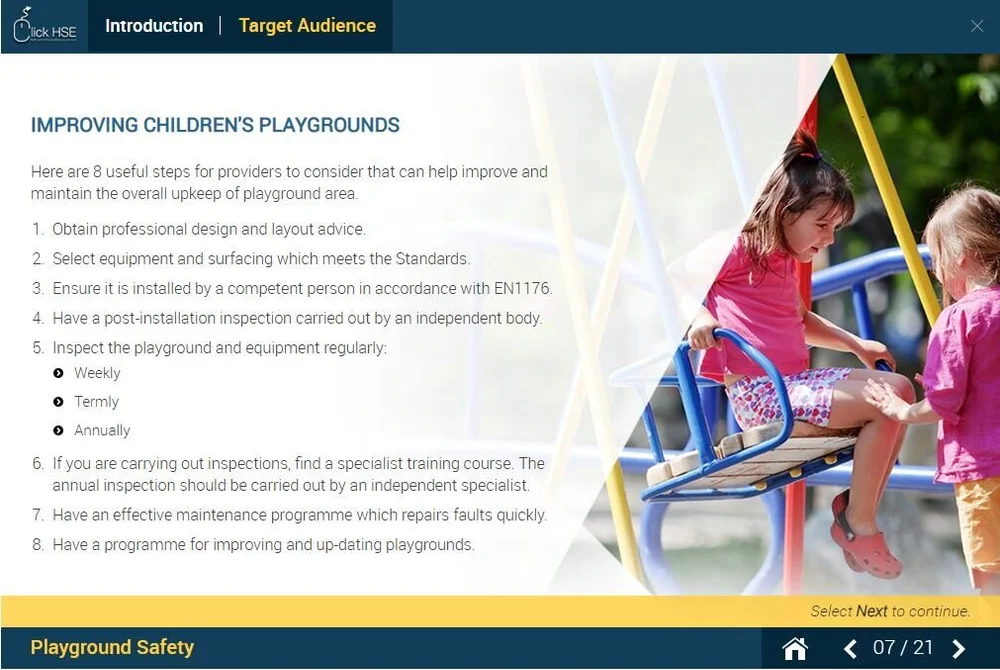 Playground Inspection Training | ClickHSE Online Course