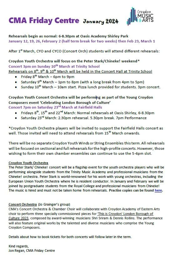 News and Events — Croydon Music & Arts