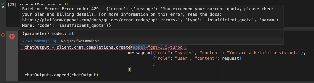 How to fix the OpenAI API Key Error: “You exceeded your current quota, please check your plan ...