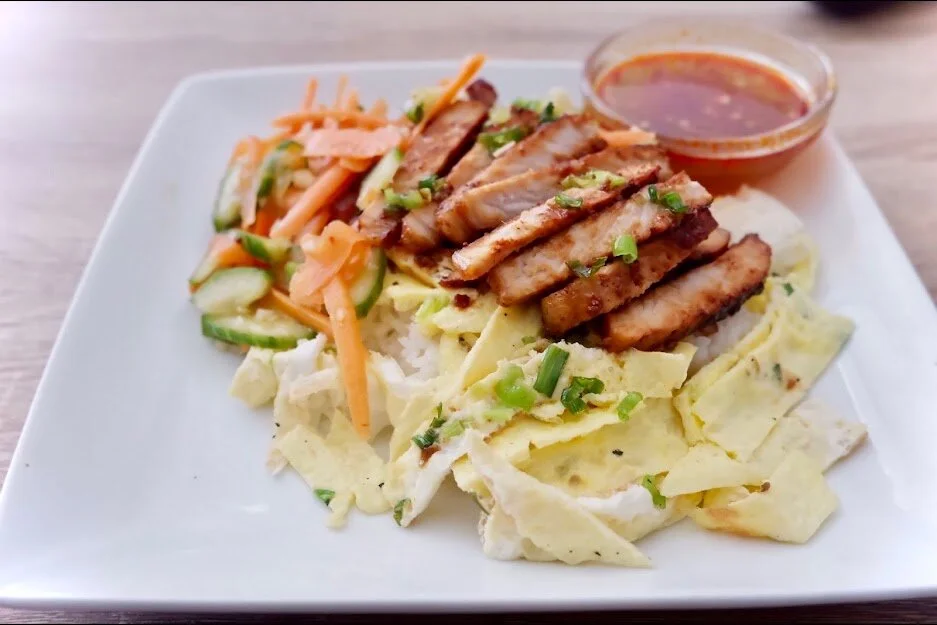 Cambodian Bai Sach Chrouk- (Pork And Rice)