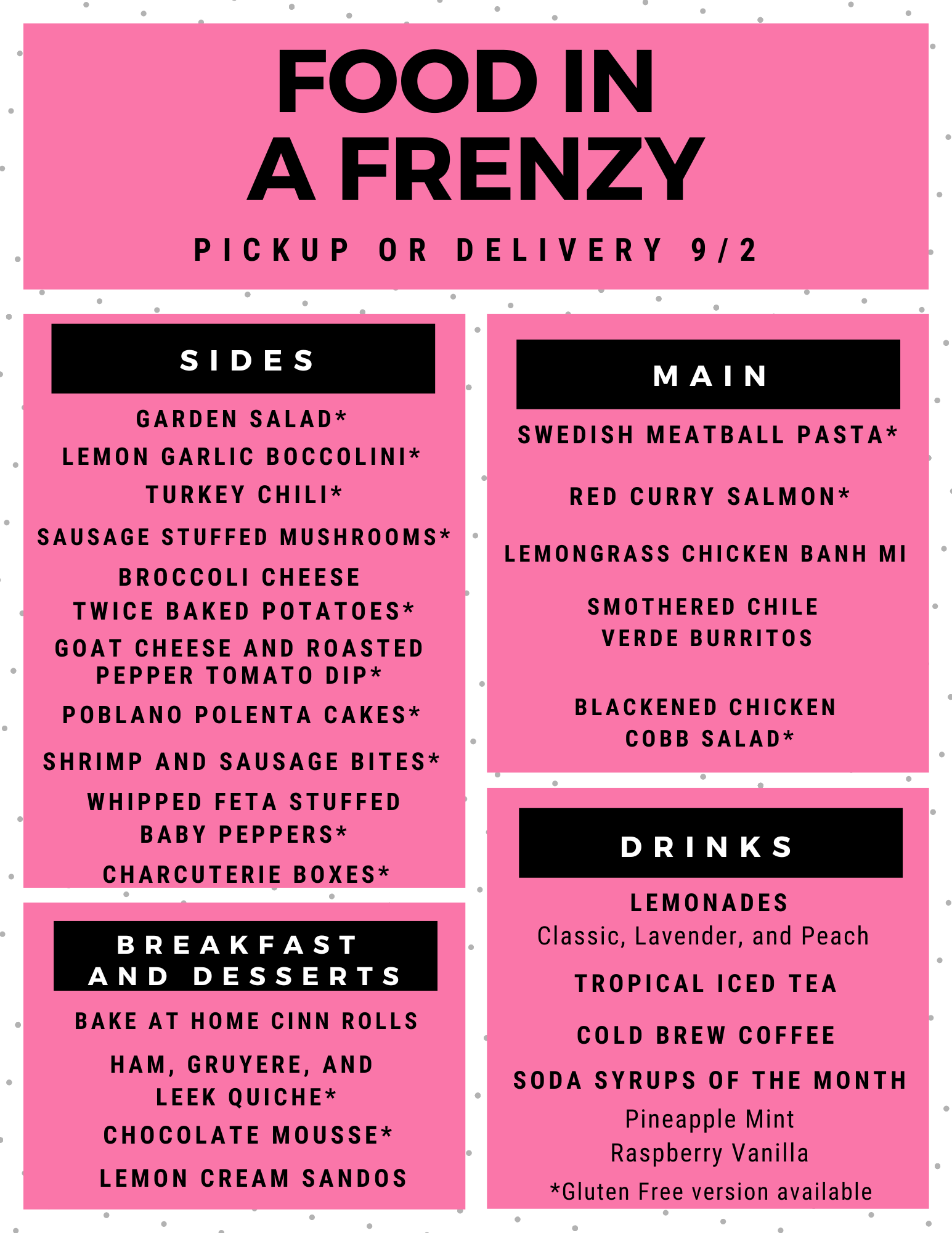 Food in a Frenzy 9/2 — Just a Dash