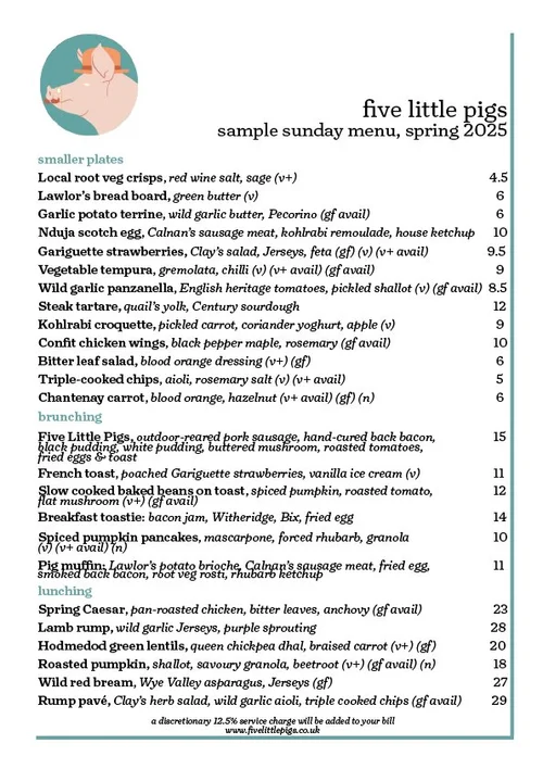 Sunday — Five Little Pigs