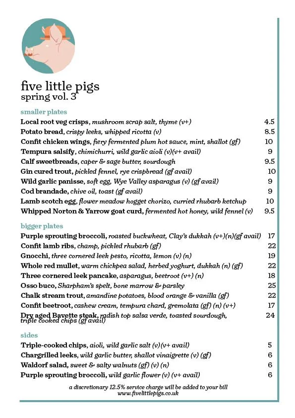 All Day Dining — Five Little Pigs