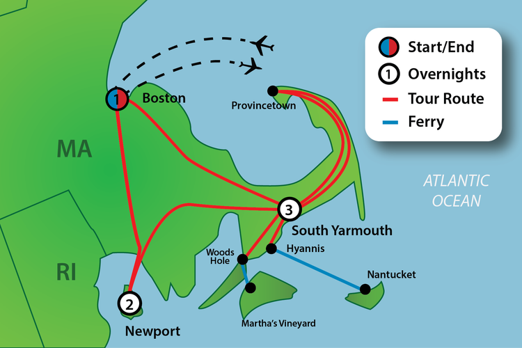 Cape Cod: Nantucket, Newport, Martha's Vineyard Tour — Landmark Tours ...