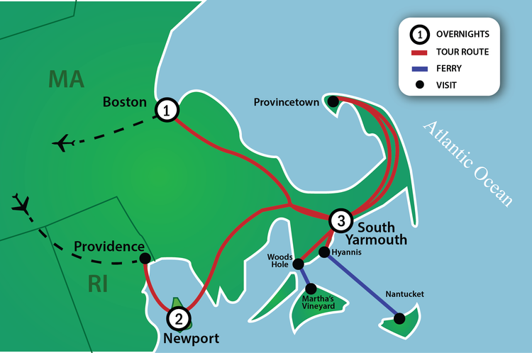Cape Cod: Nantucket, Newport, Martha's Vineyard Tour — Landmark Tours ...