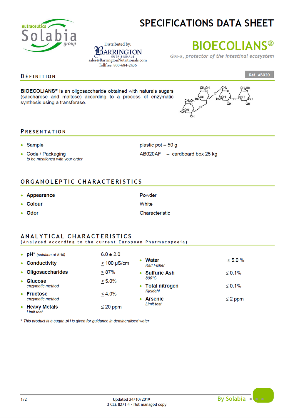 Bioecolians® — Barrington Nutritionals