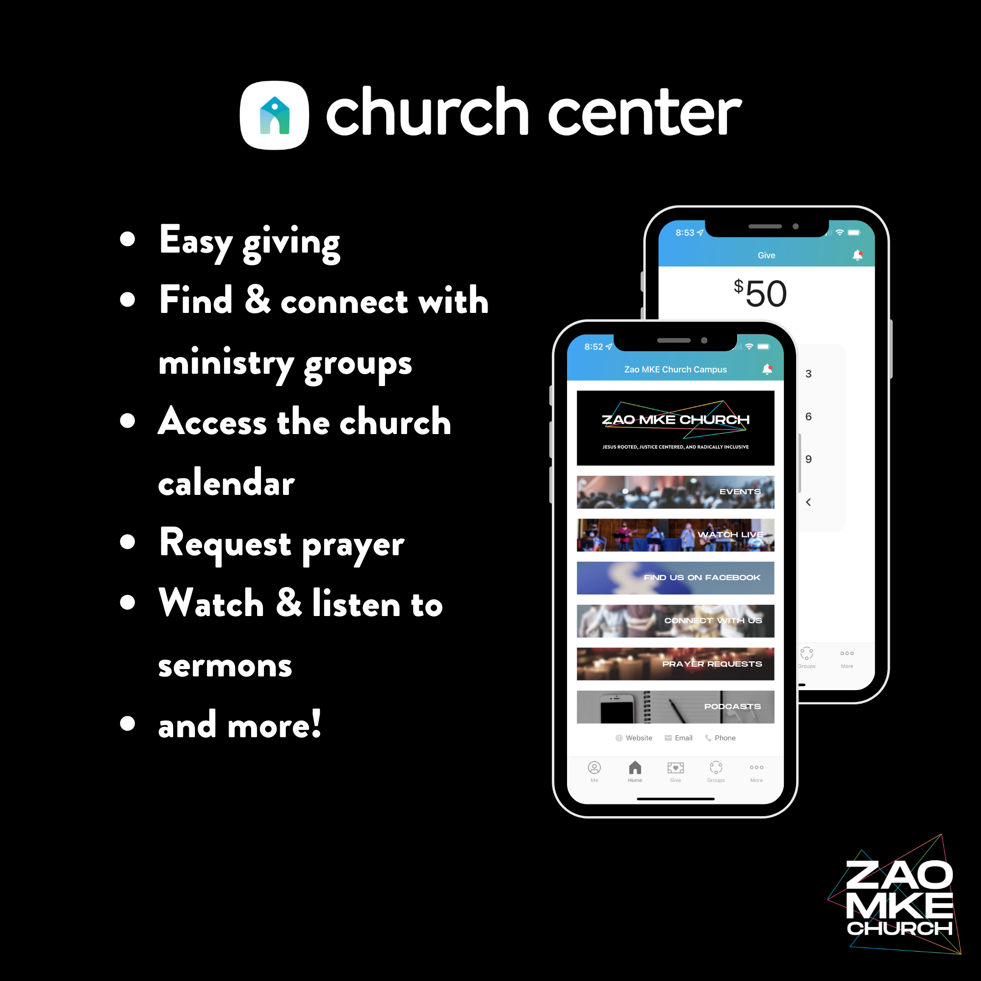 church center — Zao MKE Church