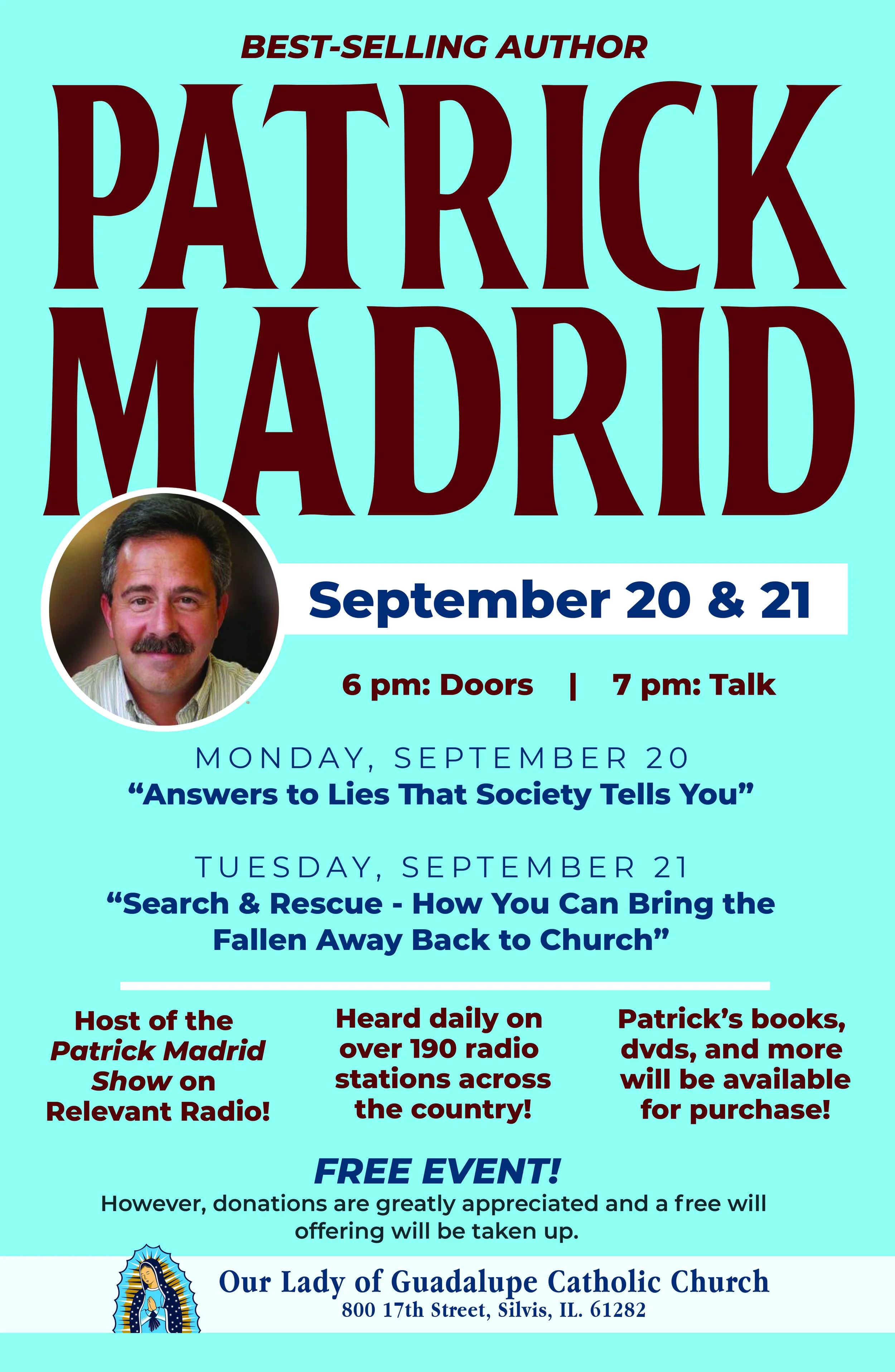 Patrick Madrid: Sept 20 & 21 — Catholic Quad Cities