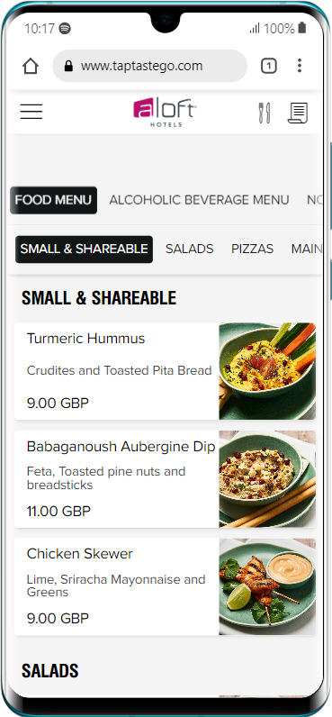 Aloft London Excel - Case Study - F&B Online Ordering and Digital Guest ...