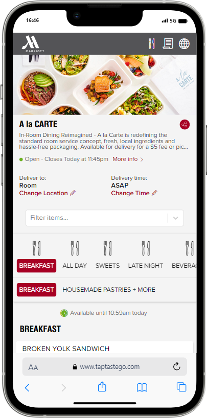 Kansas City Marriott Downtown - Mobile Dining with the IRIS App | IRIS®