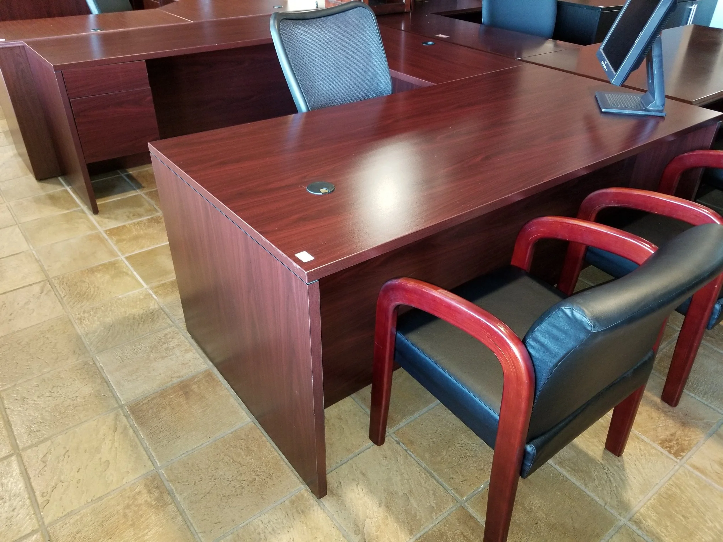 Used Traditional U-Shape Executive Desk Set — Used Office Furniture ...