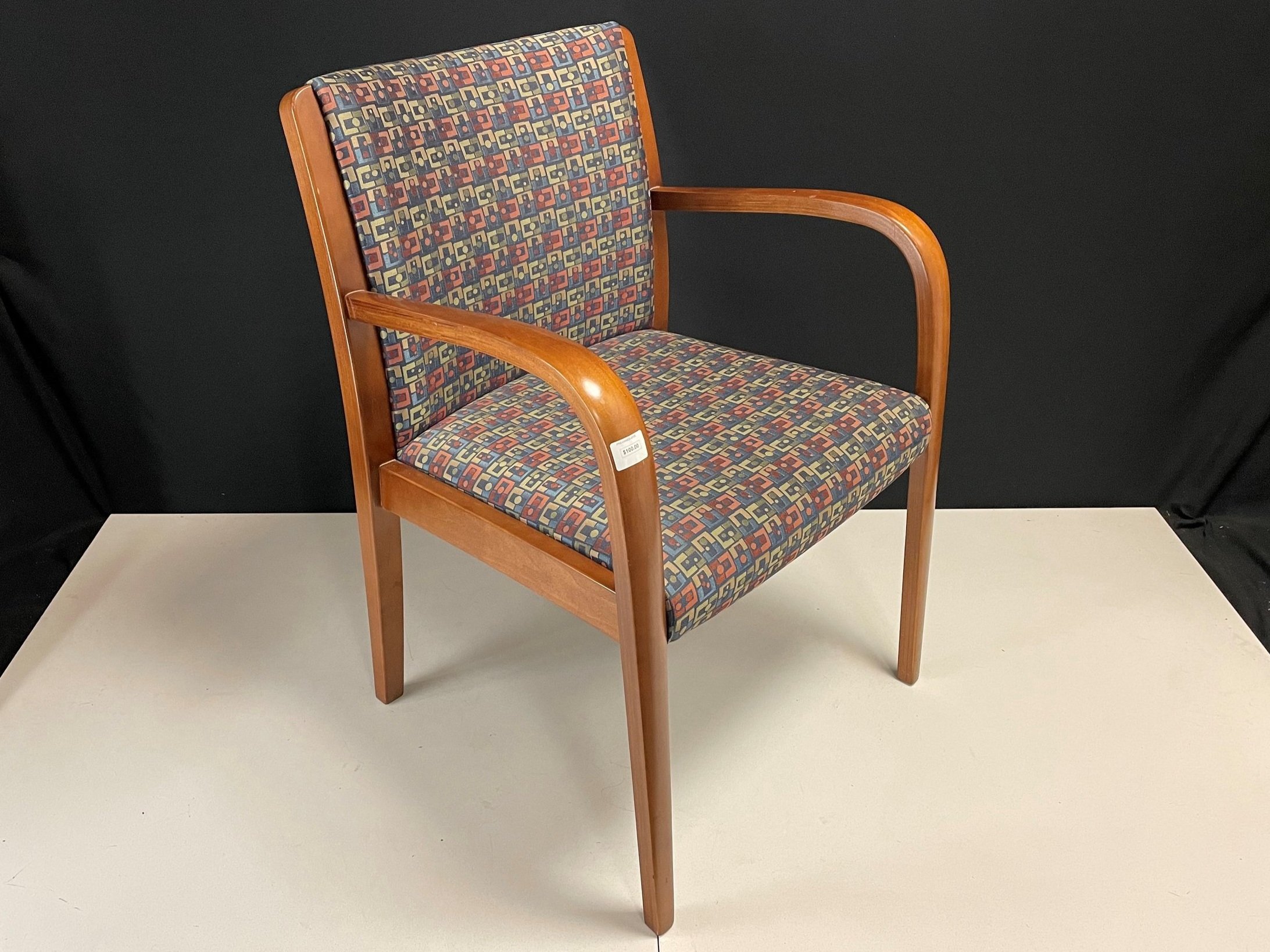 Haworth Wood Armed Guest Chair — Used Office Furniture Connection