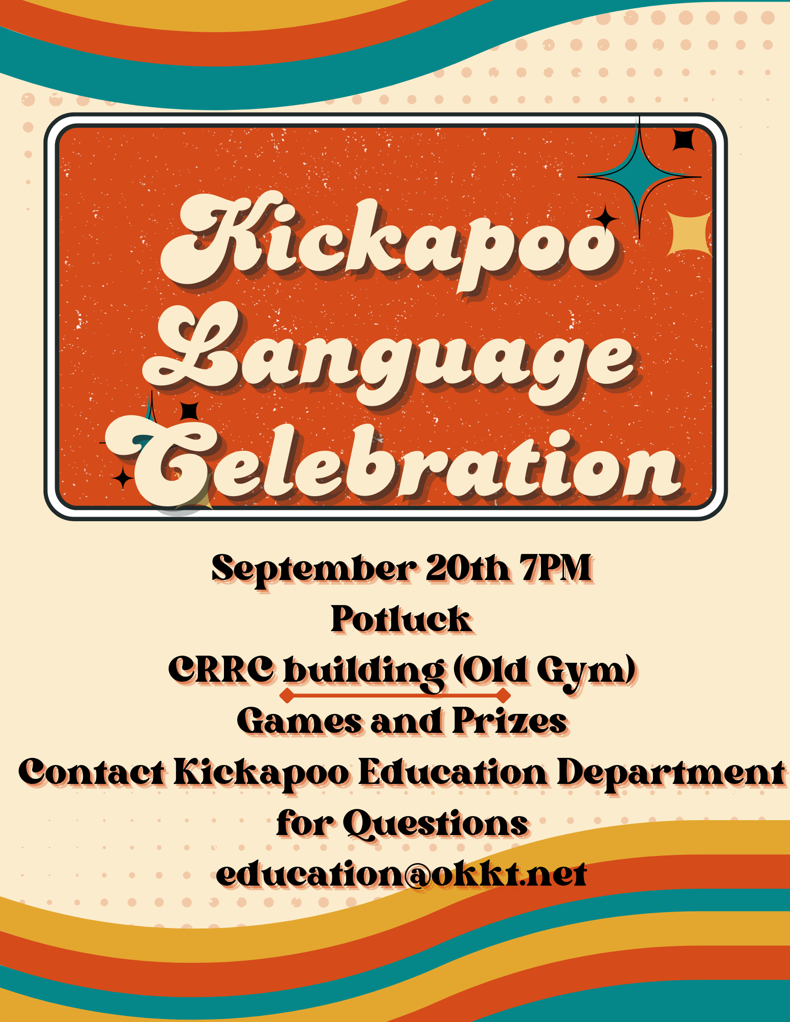 Kickapoo Language Celebration (Sep. 20) — Kickapoo Tribe of Oklahoma