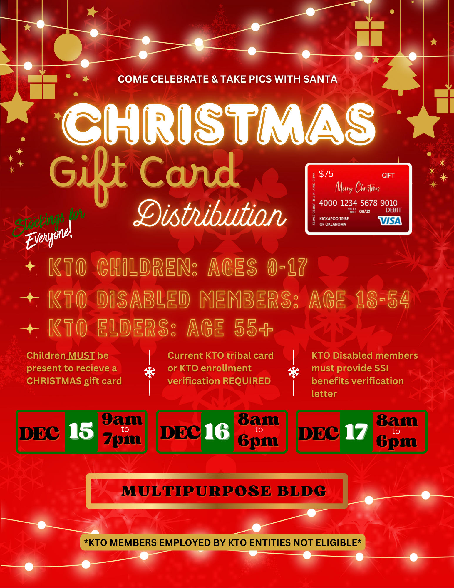 KTO Christmas Card Distribution (Dec. 15 - Dec. 17) — Kickapoo Tribe of ...
