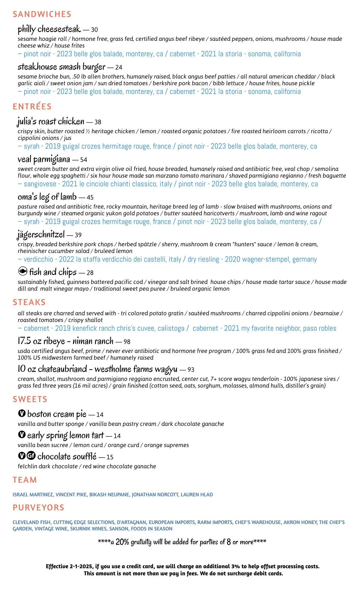 Menu — The Blue Door Cafe & Bakery