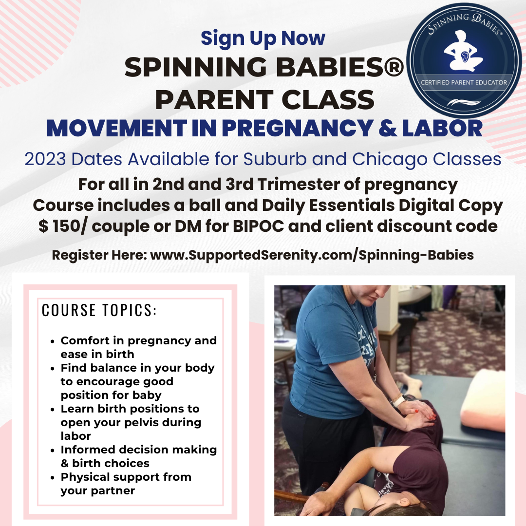 Spinning Babies Parent Class for Birth Preparation encouraging movement ...