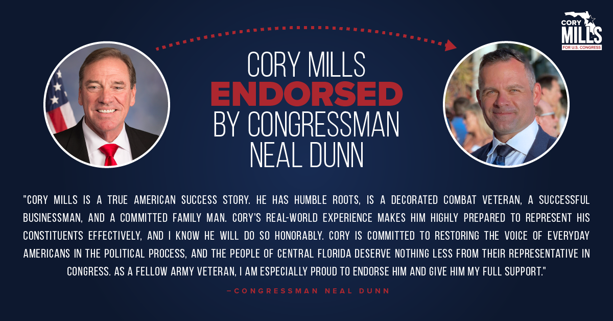 Endorsements — CORY MILLS for U.S. Congress | Florida's 7th ...