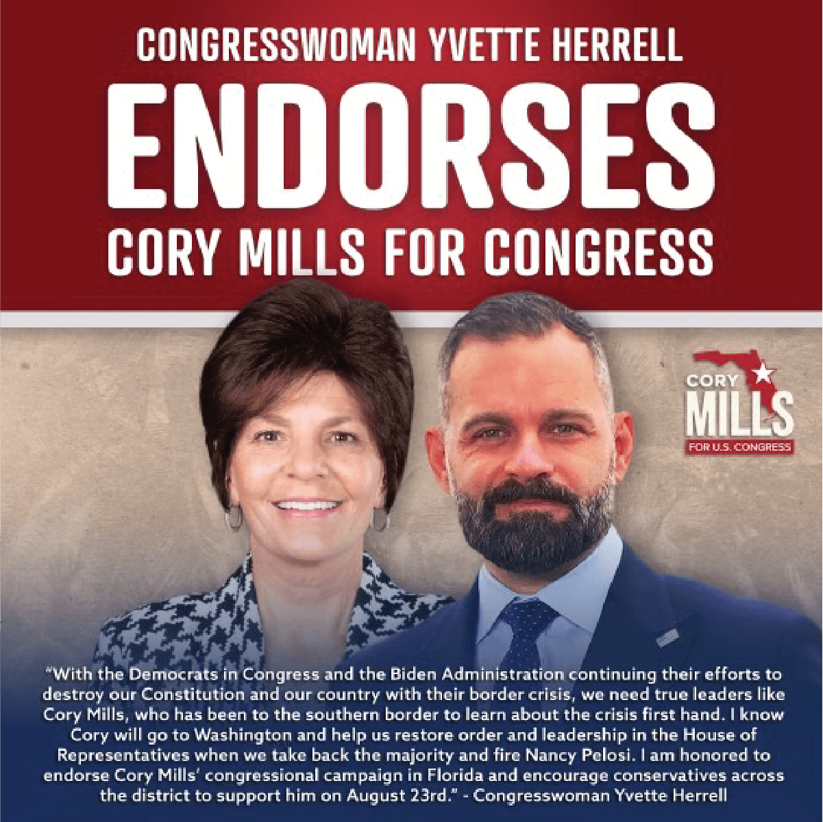 Endorsements — CORY MILLS for U.S. Congress | Florida's 7th ...