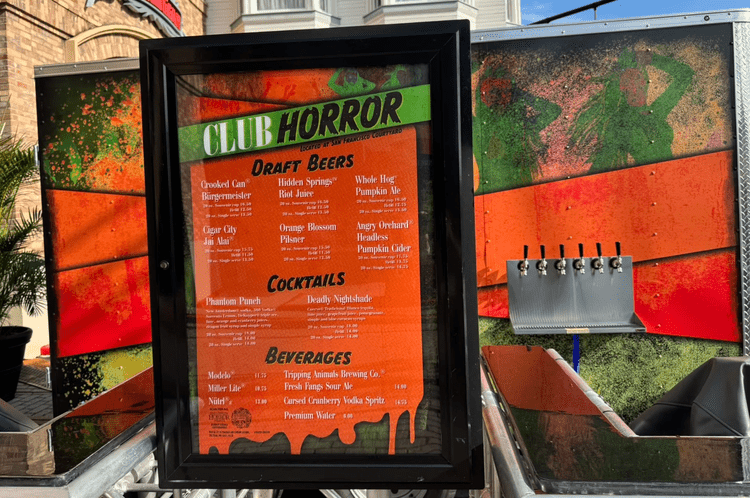 Full List of Menus and Prices For 2025 Halloween Horror Nights Food ...