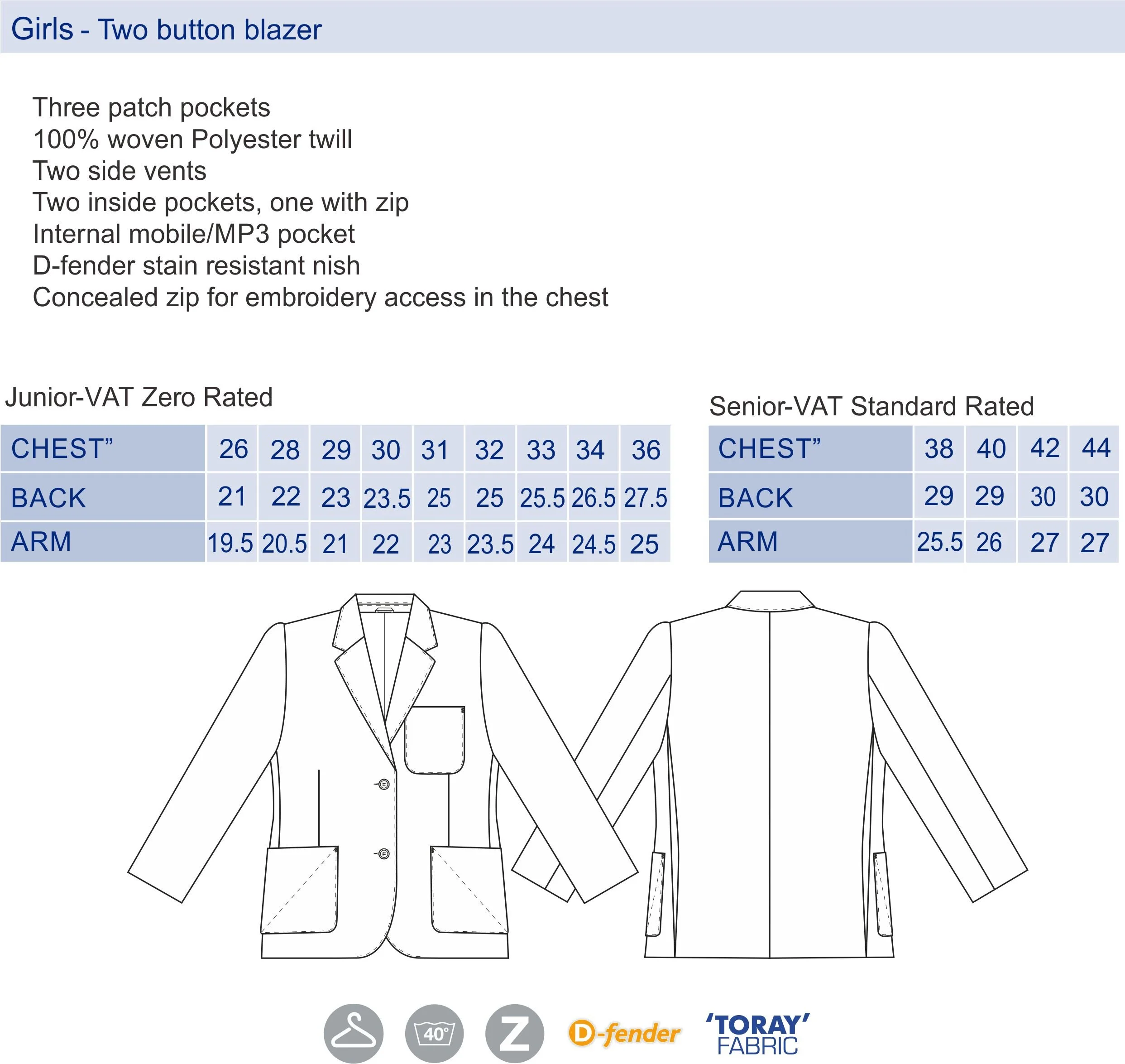 Read School Girls Blazer — Classroom Clothing