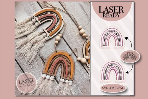 Rainbow Macrame Garland SVG — Just One More Project