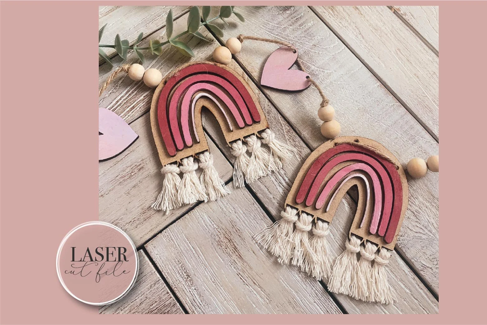 Rainbow Macrame Garland SVG — Just One More Project