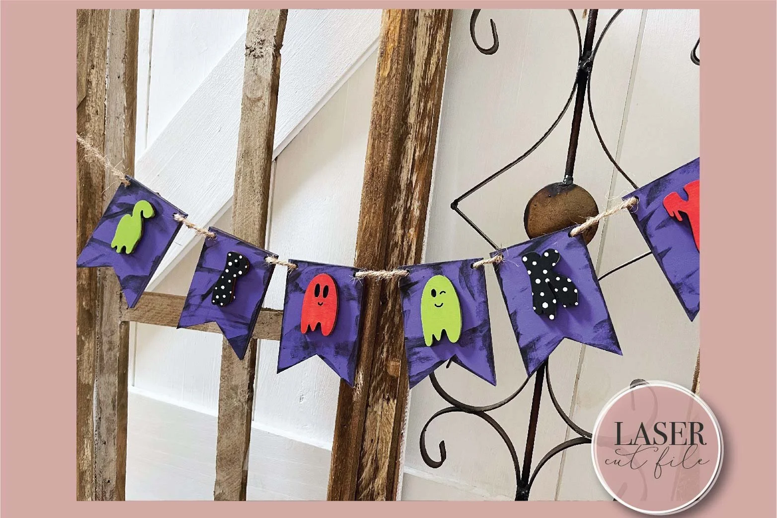 Rainbow Macrame Garland SVG — Just One More Project