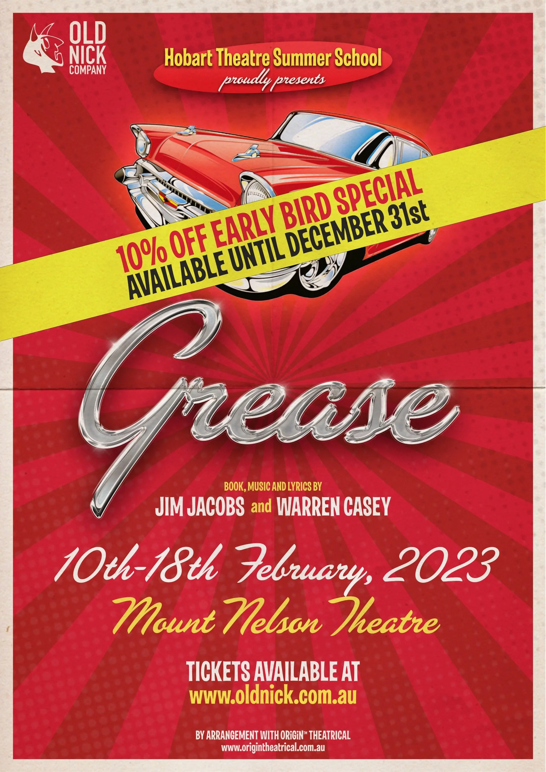 Grease Tickets on sale next week — Old Nick Company Inc