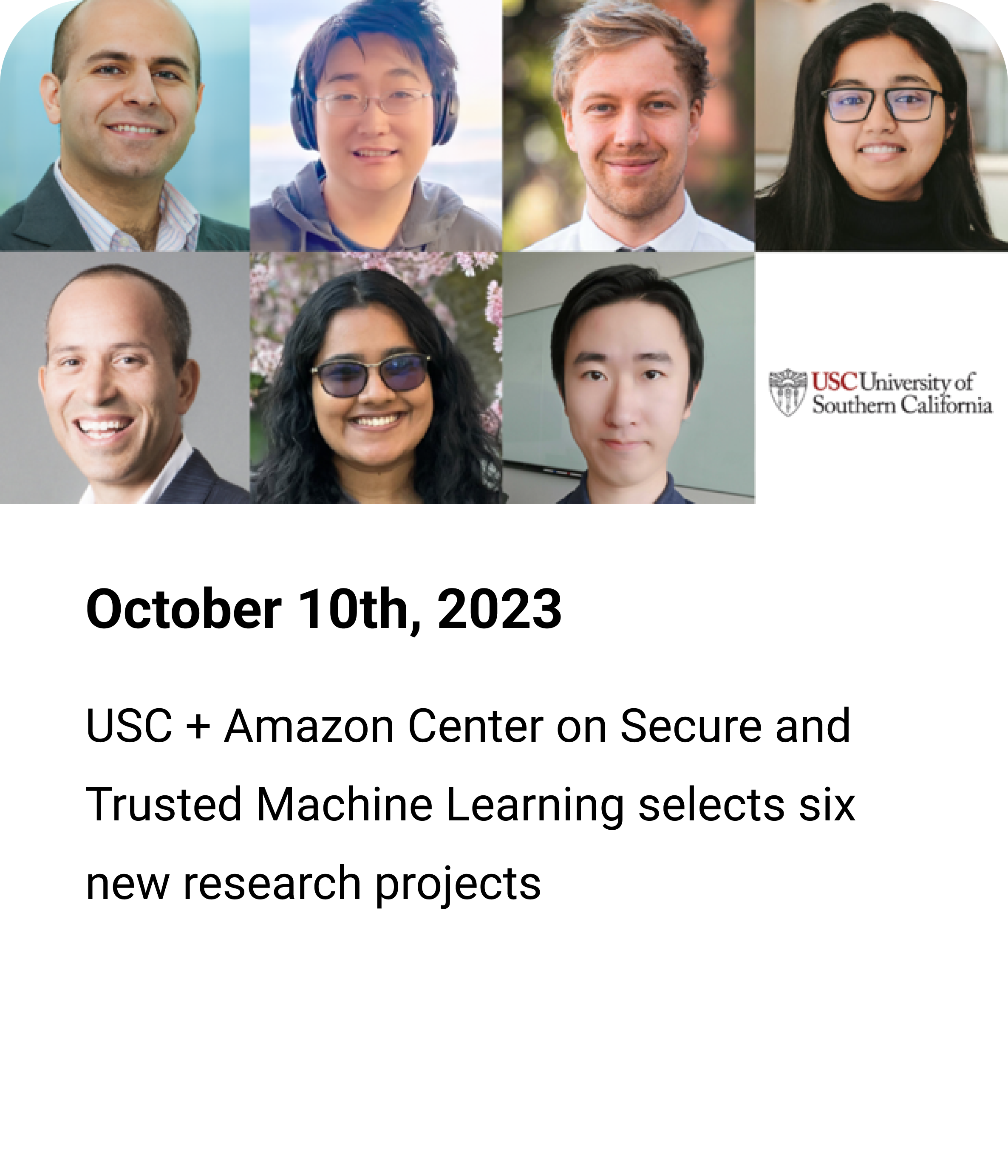 USC + Amazon Center on Secure & Trusted ML