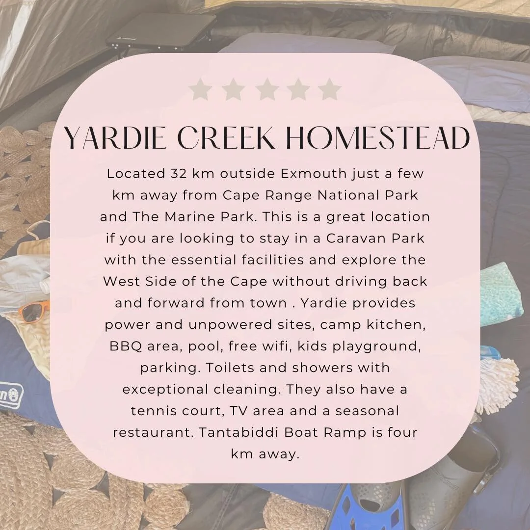 Camp Easy Ningaloo - Exmouth WA camping.