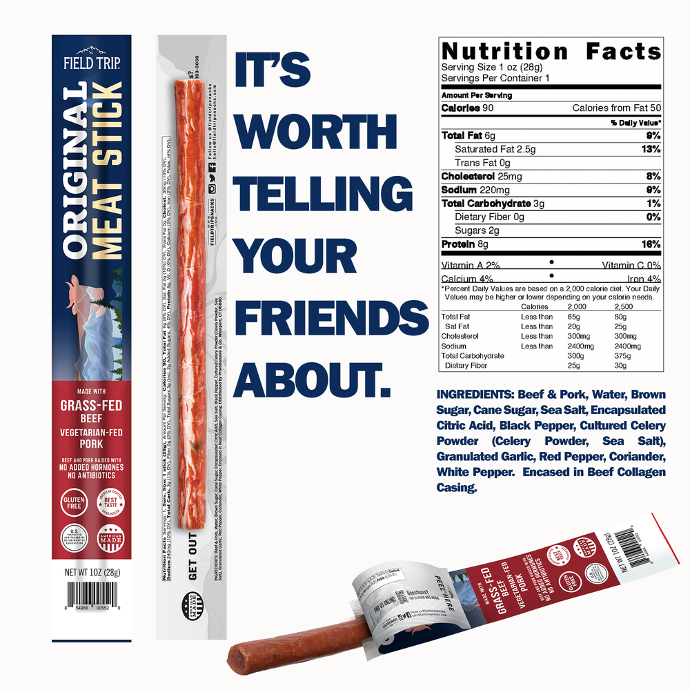 Turkey Meat Sticks - Cracked Pepper — Field Trip Snacks