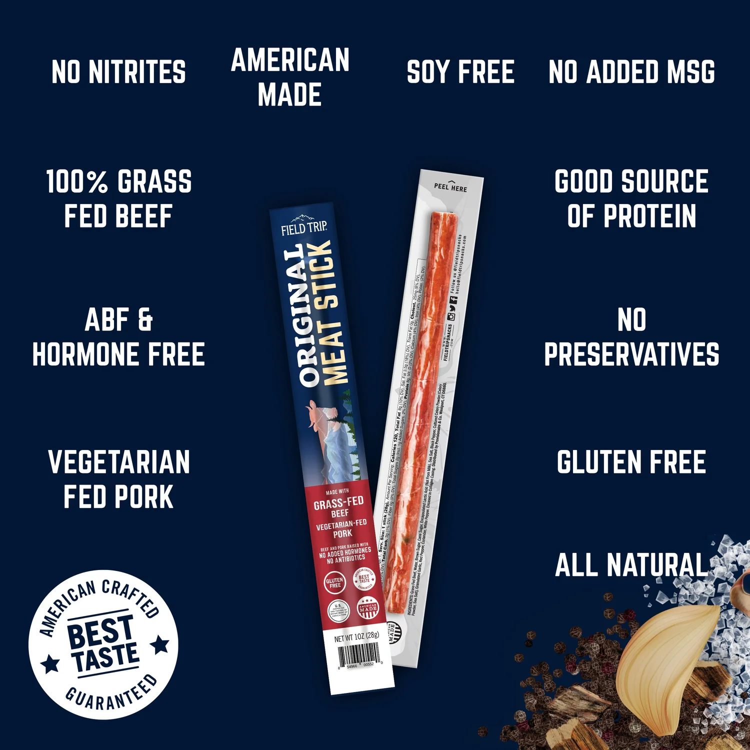 Turkey Meat Sticks - Cracked Pepper — Field Trip Snacks