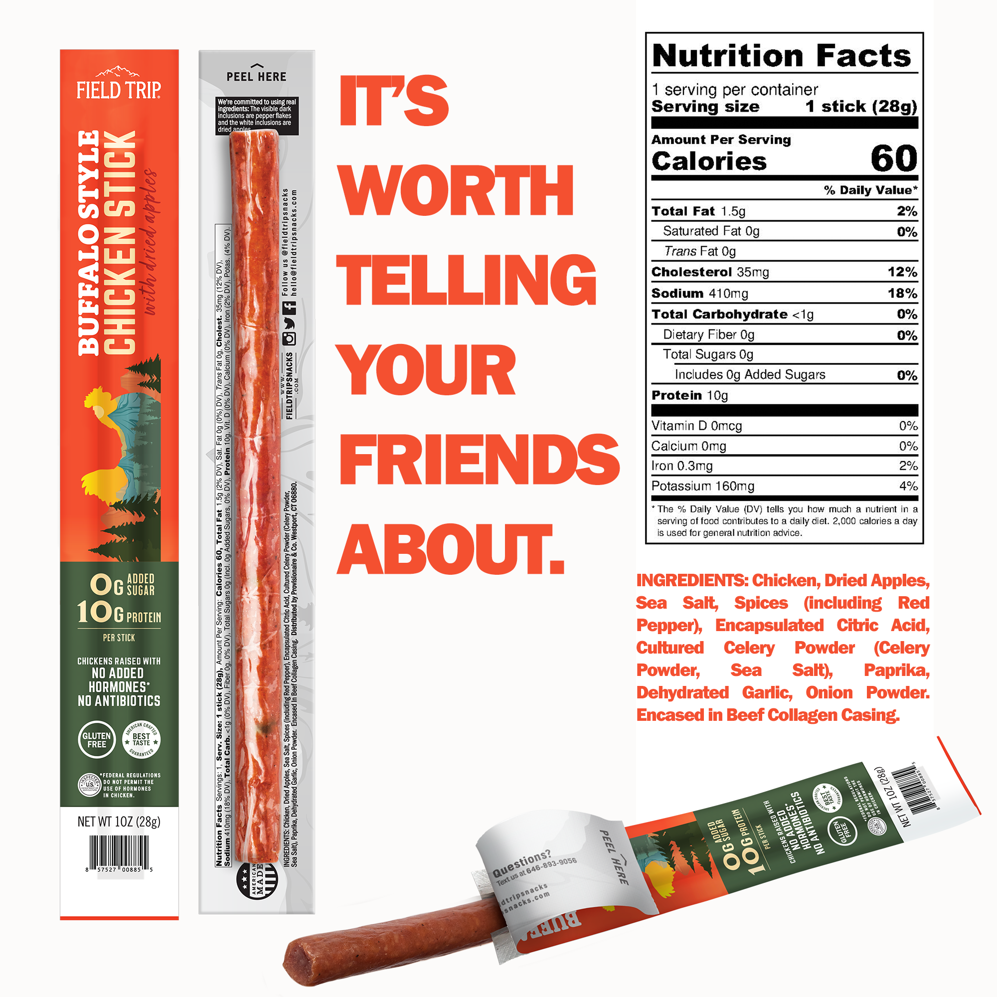 Chicken Sticks - Buffalo Style — Field Trip Snacks