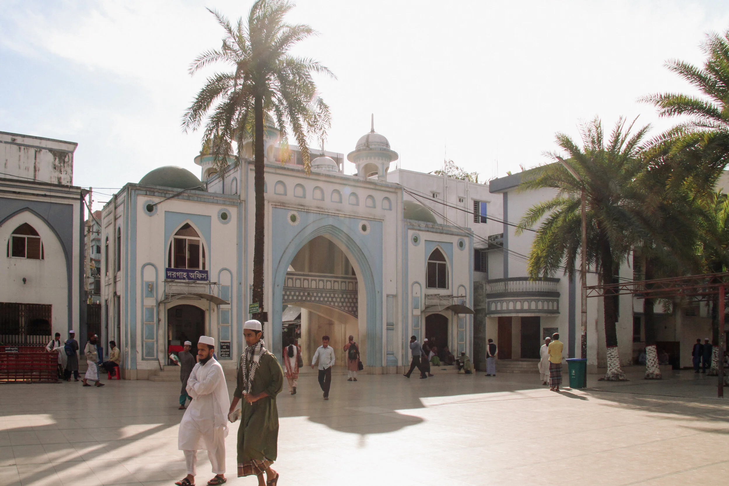 Rock pigeons and gozar fish at Shah Jalal Shrine in Sylhet ...