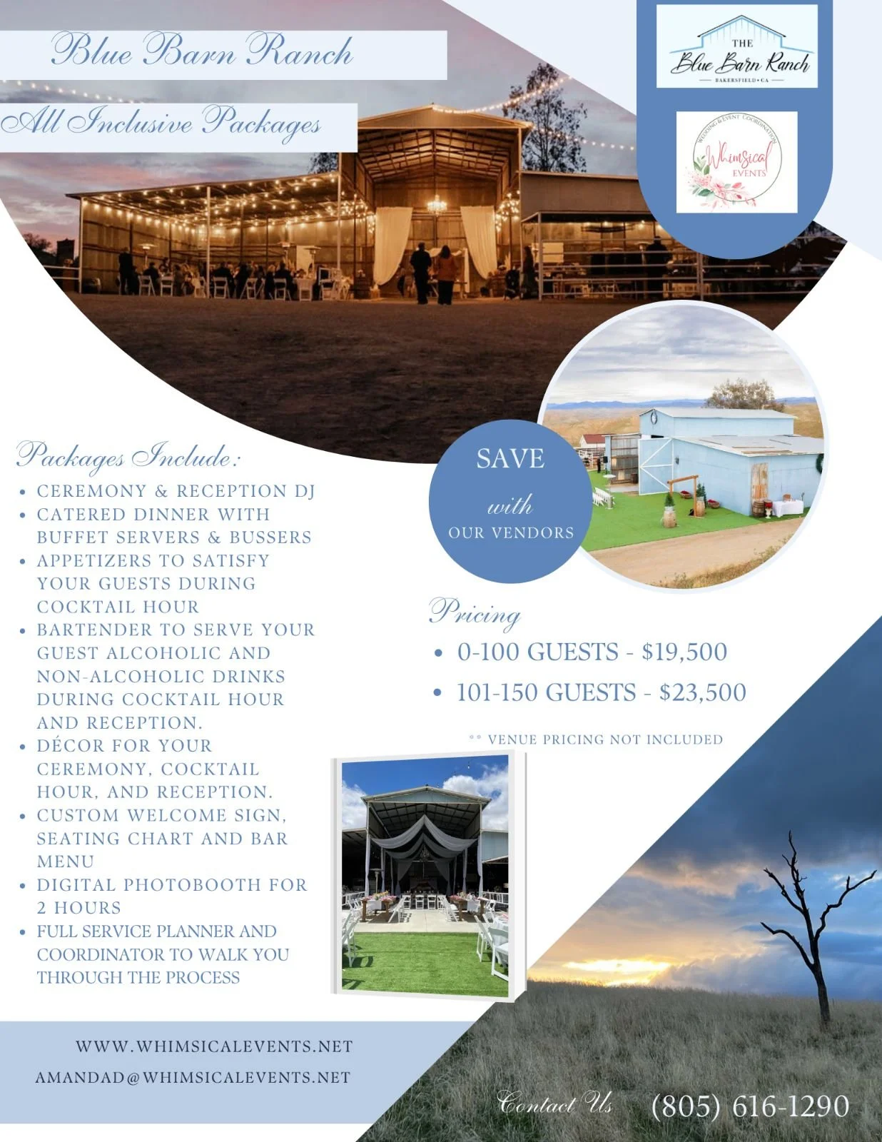 Wedding Packages — The Blue Barn Ranch