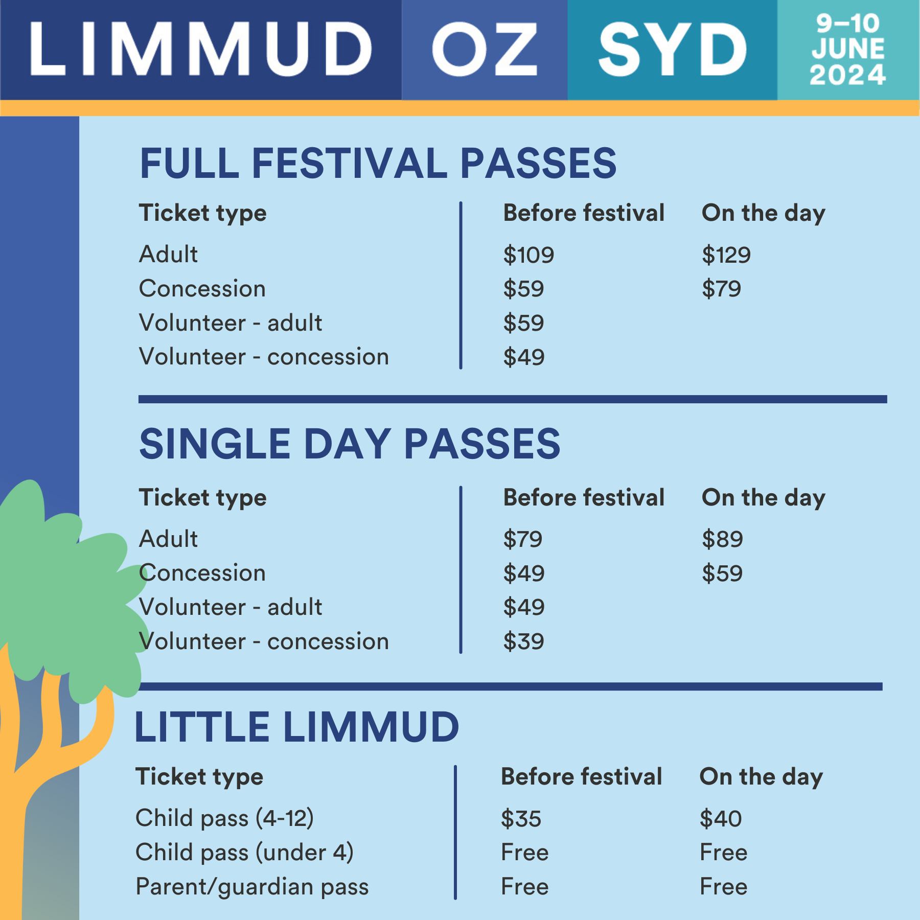 Tickets — Limmud Oz Sydney