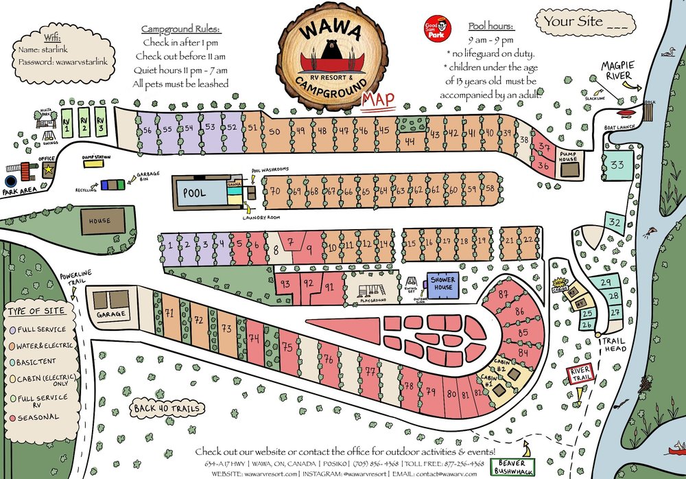 MAP — Wawa Rv Resort & Campground