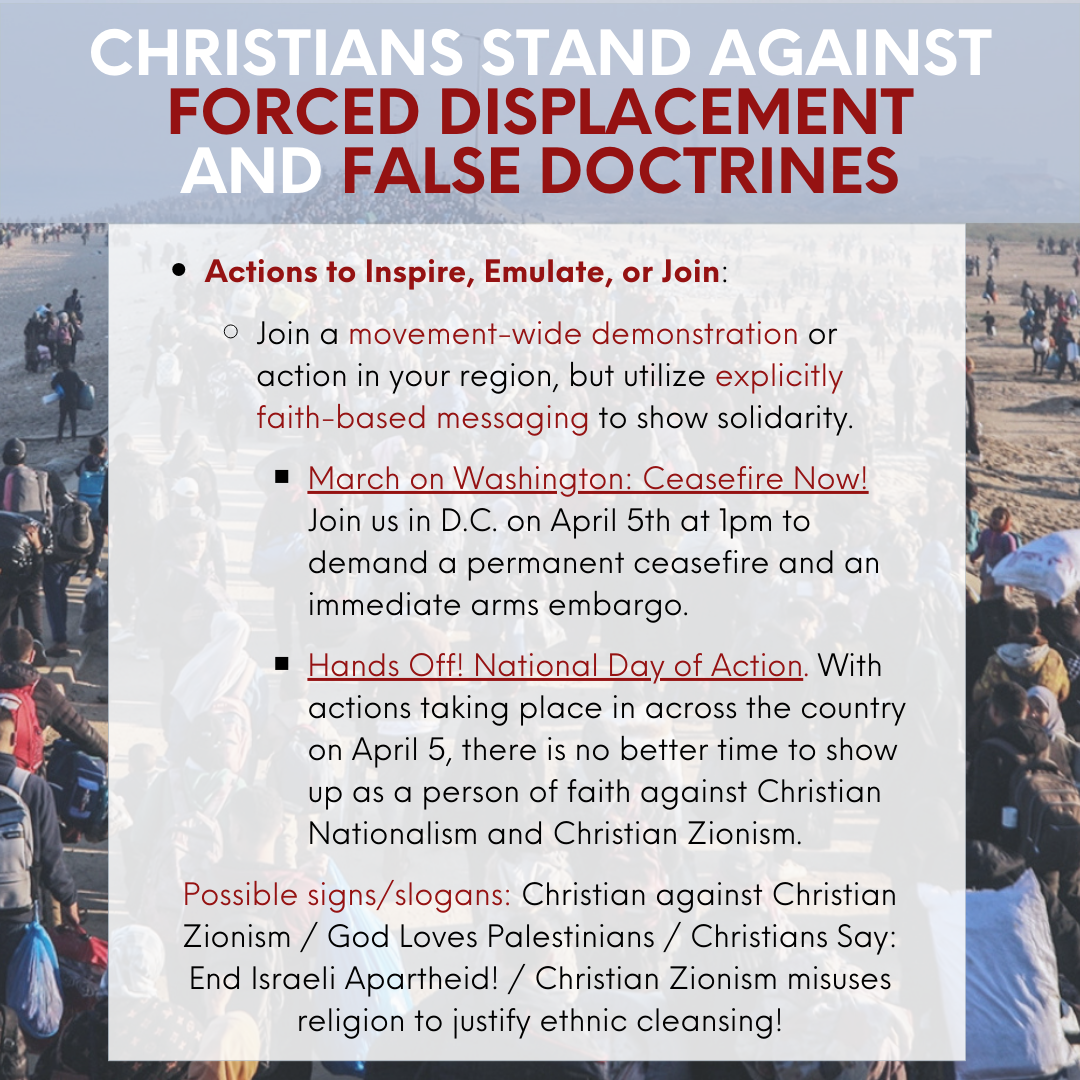 Christians Stand against Forced Displacement and False Doctrines ...