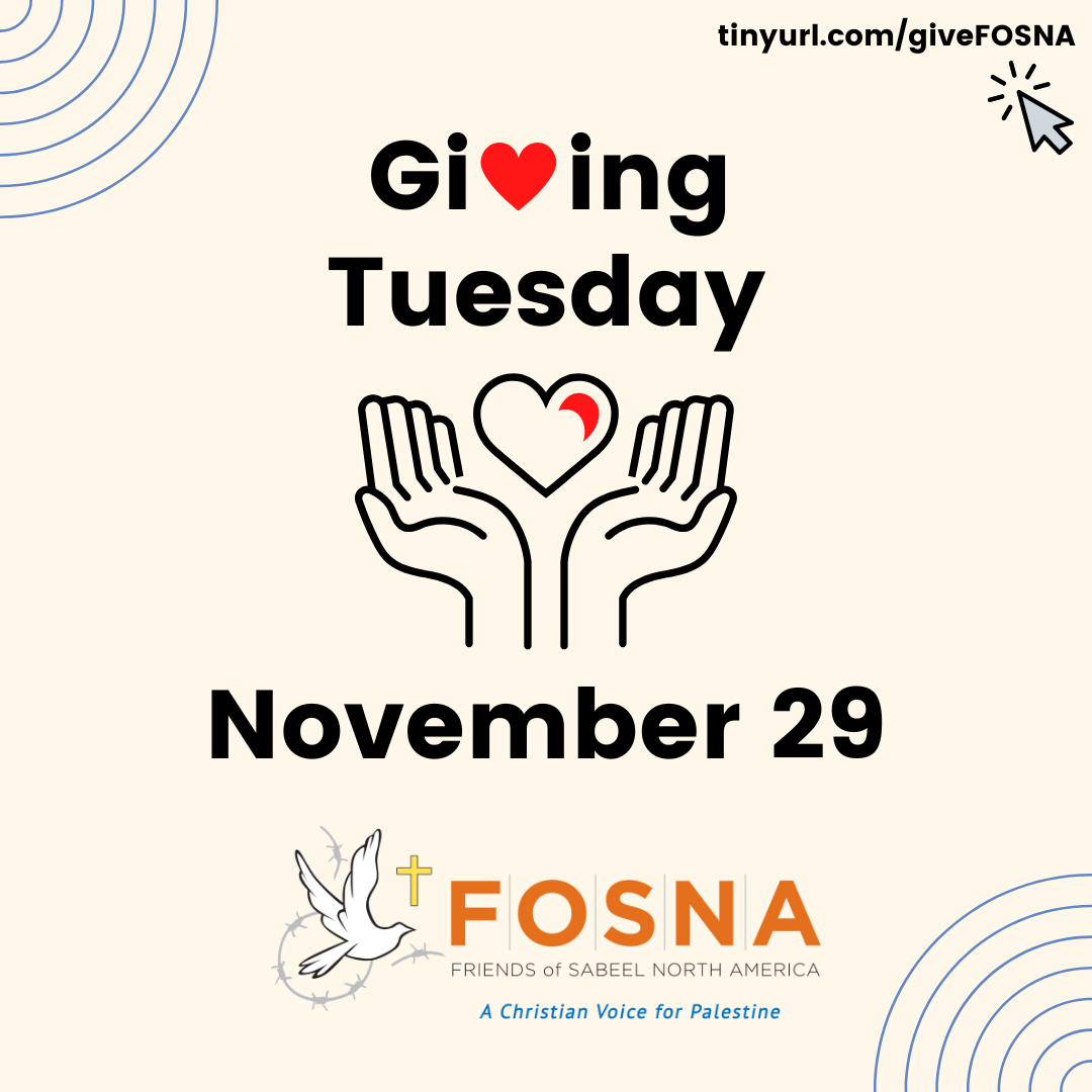 Tomorrow is Giving Tuesday — Friends of Sabeel North America