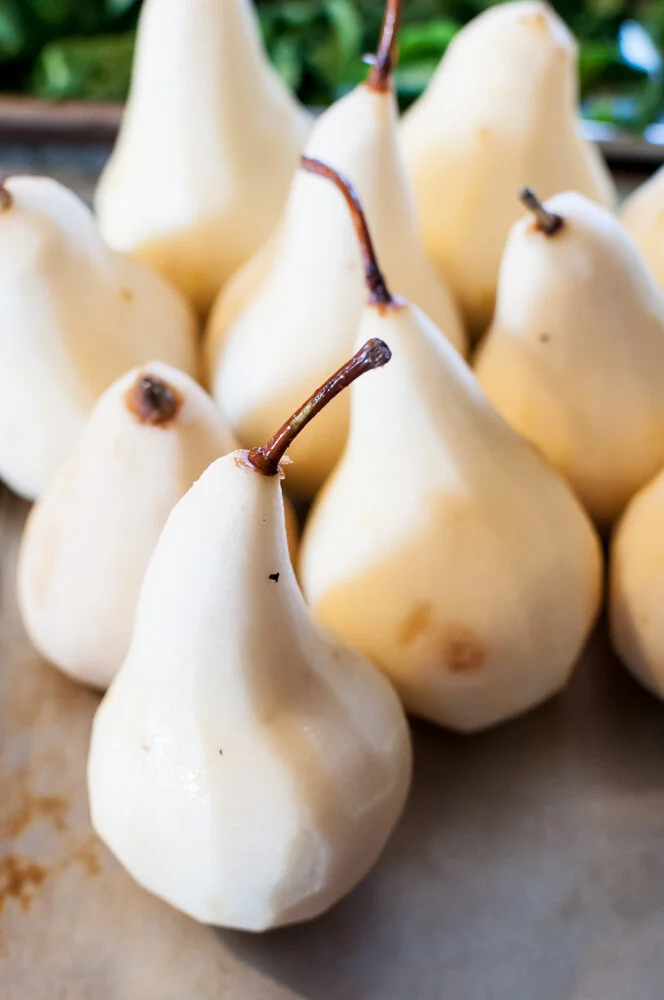 Poached Pears with Cream — Julia Clancy