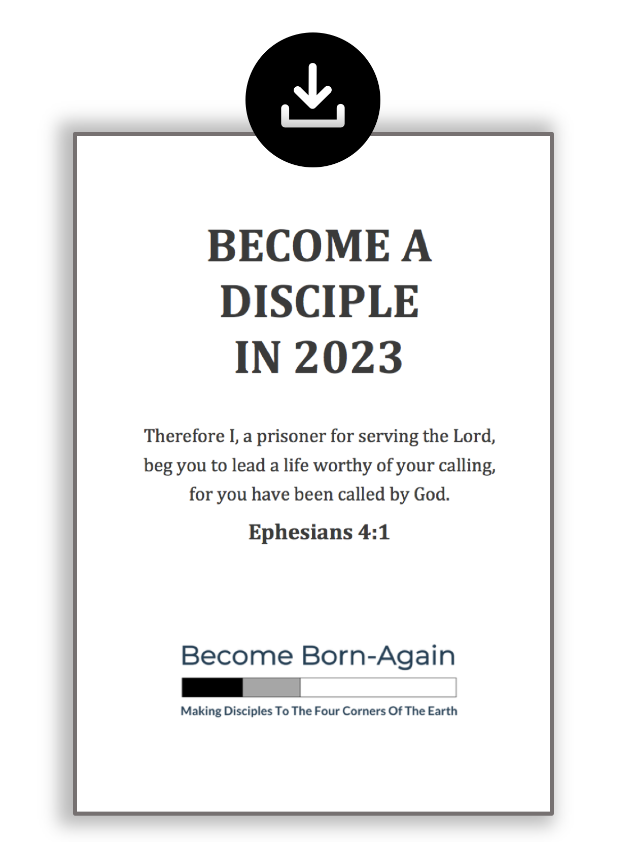 Become a Disciple — Become Born-Again Worldwide Ministry