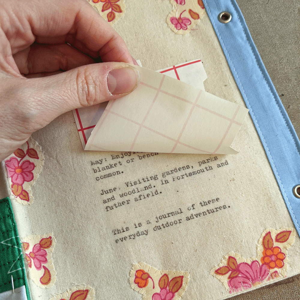 Typewriter Text using Transfer Paper — Stitchbook Studio