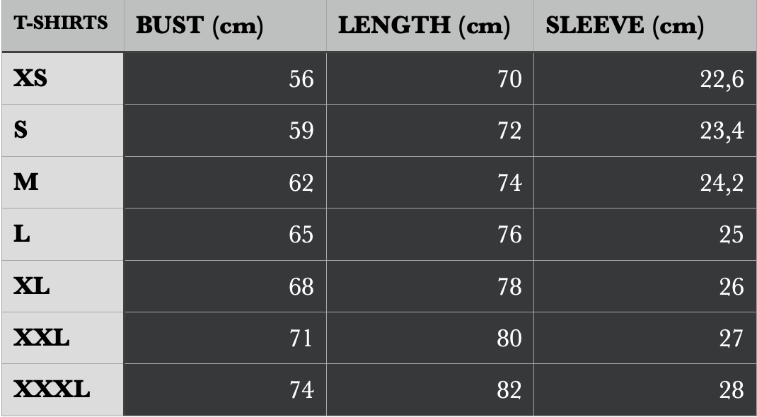 size-chart-blue-sky-inn-blue-sky-inn