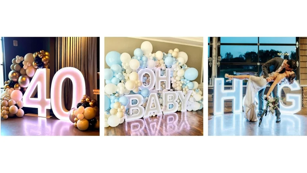 LED Marquee Philly — Charming Garlands Balloons
